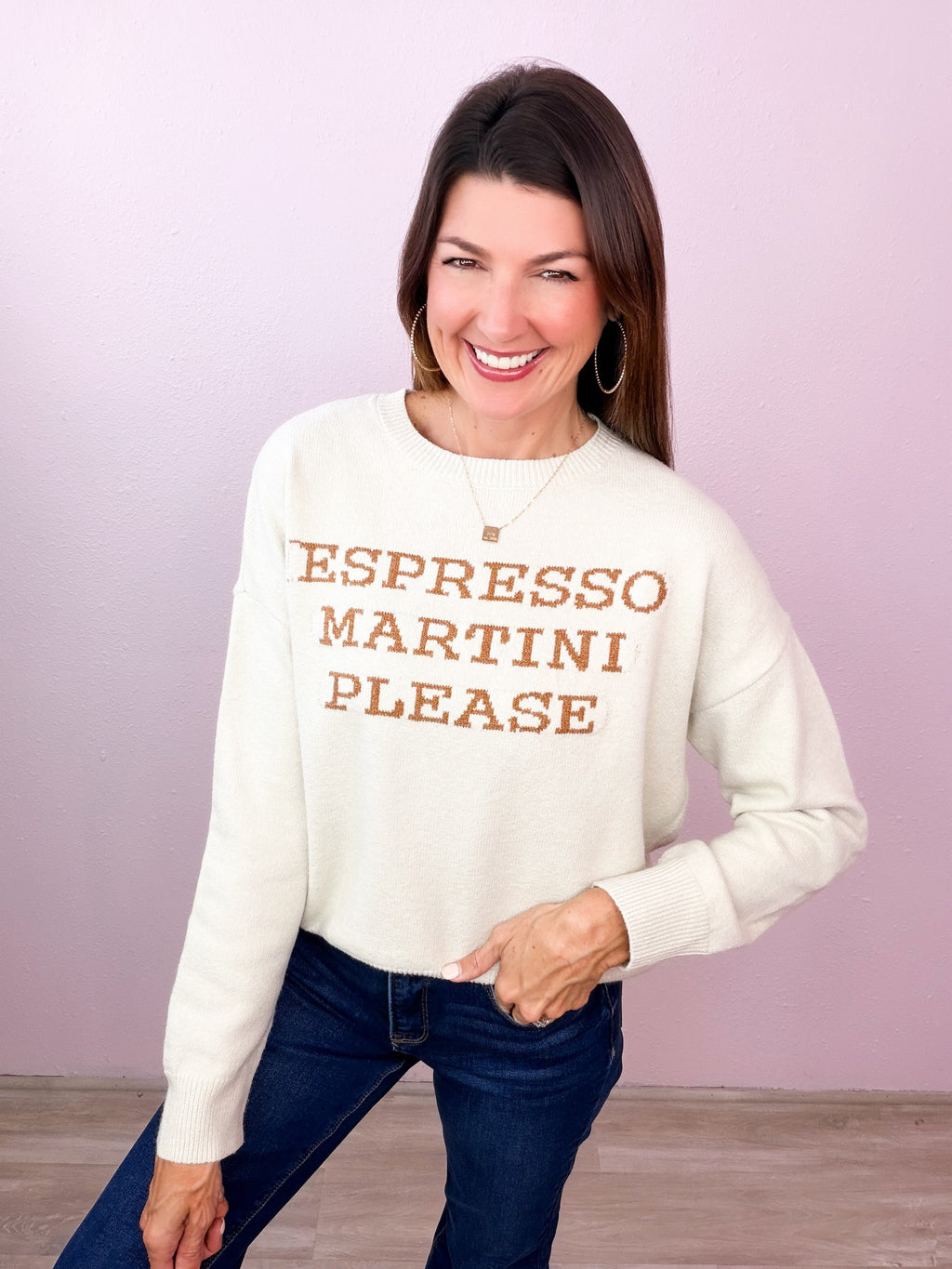 Espresso Martini Please Sweater – The Paisley Heart